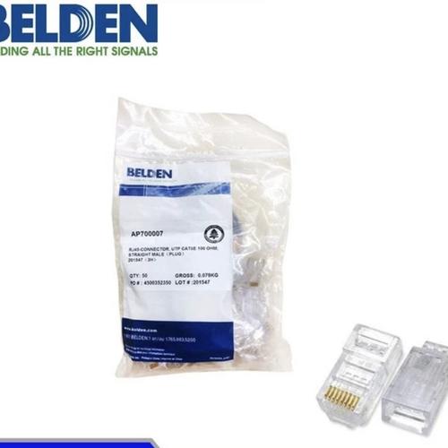 Jual Belden Connector UTP RJ45 Cat 5E / Konektor UTP RJ45 Cat-5E ...