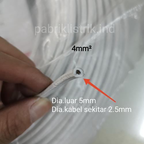 Jual kabel cable heater tahan panas 4mm 4 mm putih meter atau roll ...