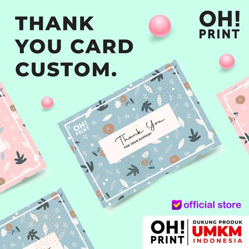Jual Cetak Thank You Card Custom - Kartu Ucapan Custom A3+ Bahan ART CARTON - Bahan Custom, 1 ...