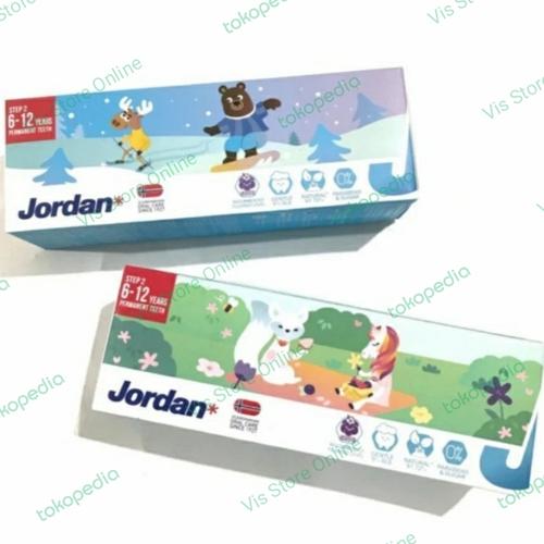Jual JORDAN Step 2 New Permanent Teeth pasta gigi anak 75g rasa Green ...