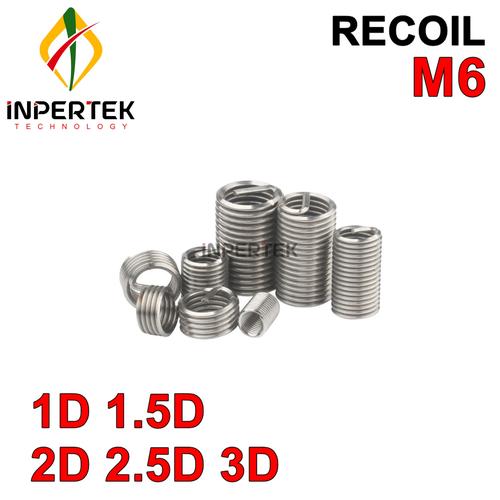 Promo Recoil M6X1 Thread Helicoil M6 Drat Baut Repair Stainless Kunci Verbos - 1PCS, 1.5D - Kab ...