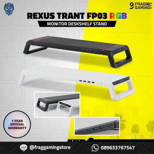 Jual Rexus FP03 Deskshelf FP-03 Trant Monitor Stand RGB LED with USB 3. ...