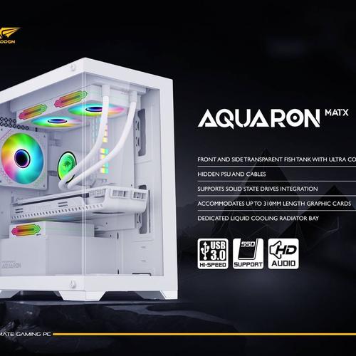 Jual PC CASE ARMAGGEDDON AQUARON + 3FAN CHROMA 12 RGB - WHITE - Kota ...