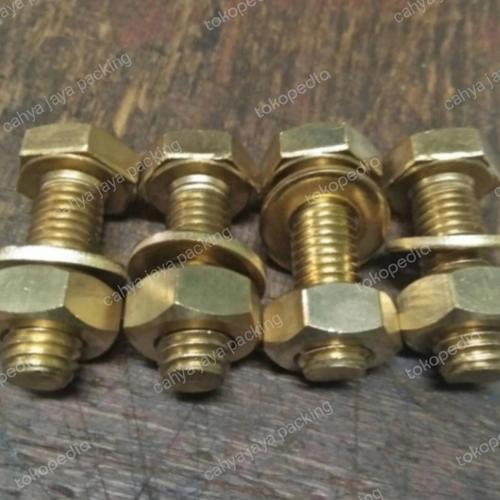 Jual Baut mur kuningan M10 x 20 - Jakarta Barat - cahya jaya packing ...