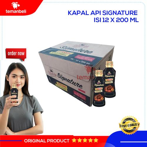 Jual Kapal Api Signature Strong Black Coffee Botol 220 ml - Kopi - PER ...