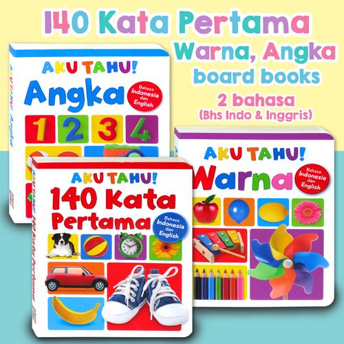 Jual Bilingual 140 Kata Pertama - Warna - Angka - seri Aku Tahu! Board ...
