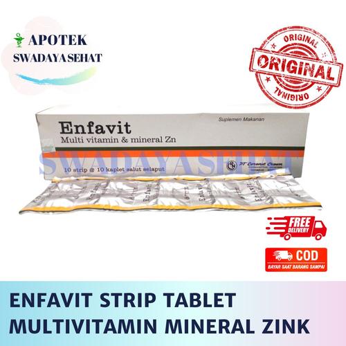 Jual ENFAVIT STRIP TABLET - Suplemen Multivitamin Zink Daya Tahan ...