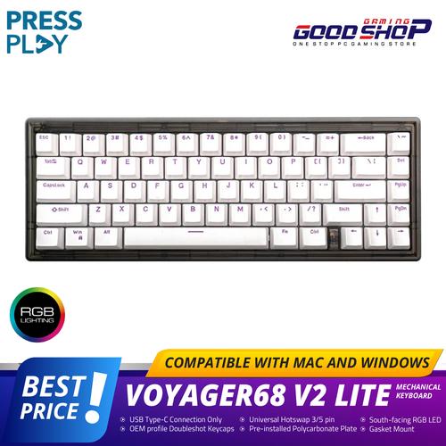Jual VOYAGER68 v2 Lite 65% 67-key Mechanical Keyboard by Press Play ...