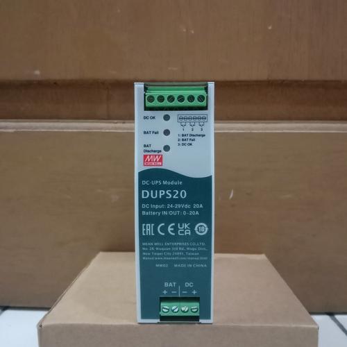 Jual Power Supply DIN RAIL MEAN WELL DUPS20 DC-UPS Module Original ...