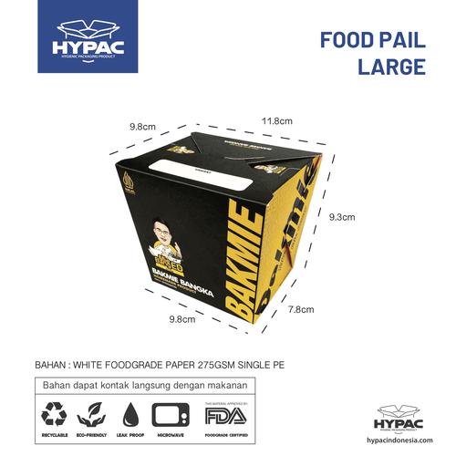 Jual Food pail white paper large food grade [ full print ] - Jakarta ...