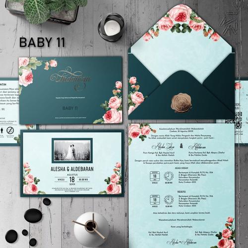 Jual Blangko undangan pernikahan BABY CARD 11 wedding simple murah ...