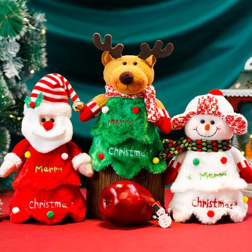 Promo Boneka Santa Pohon Natal Plush Toy Snowman Dekorasi Pajangan ...
