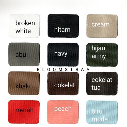Jual Bahan Kanvas Polos Canvas Fabric Warna Polos Kain Kanvas 0,5 meter ...