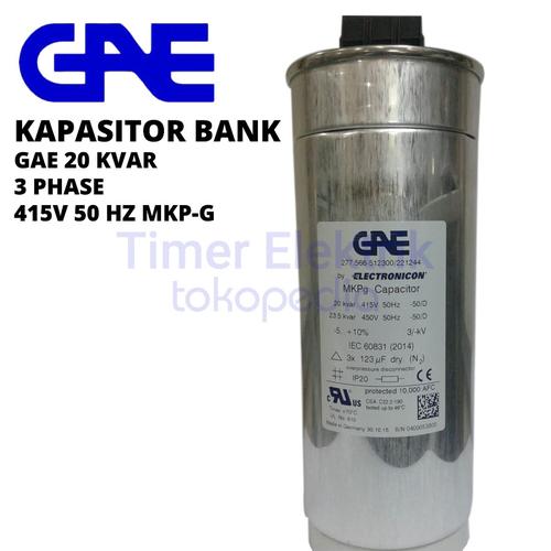 Jual Kapasitor Bank GAE 20 KVAR 3 Phase 415V 50Hz MKP-g - Jakarta Pusat - Timer Elektrik | Tokopedia