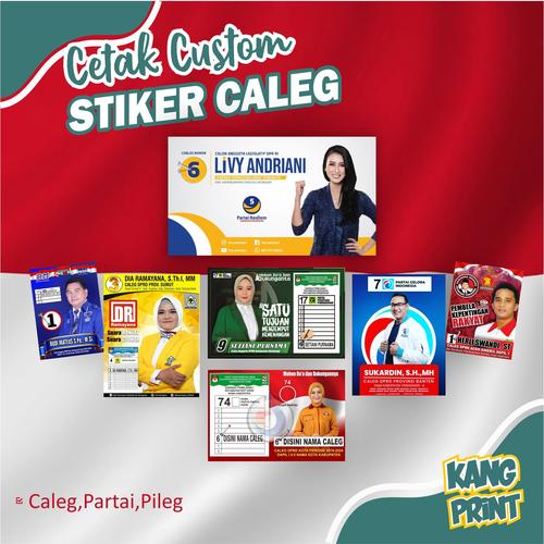 Jual Cetak Stiker Caleg,Stiker Partai - 8x13 cm, 10000 pcs - Kota ...