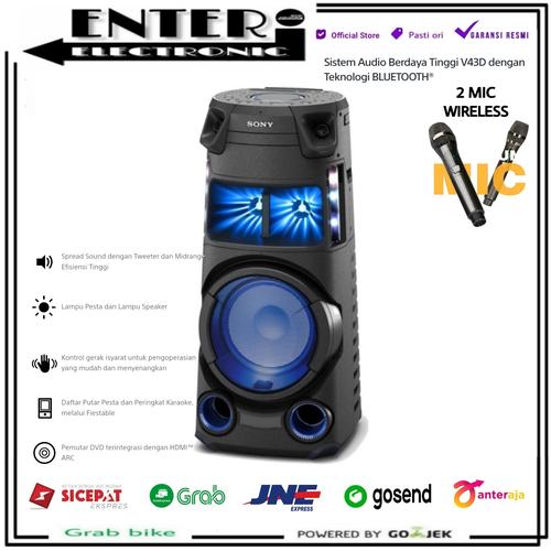 Promo SONY MHC V43D - AUDIO PARTY SPEAKER PORTABLE KARAOKE BLUETOOTH ...