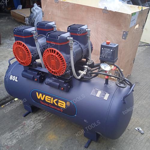 Jual Mesin kompresor angin listrik silent 80L 5hp weka air compressor ...
