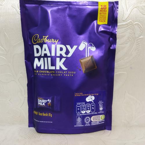 Jual CADBURY DAIRY MILK MINI BITES ISI 18 / CADBURY DAIRY MILK BITES ...