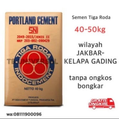 Jual SEMEN TIGA RODA 50KG KHUSUS JAKARTA BARAT - KELAPA GADING - KANTOR ...