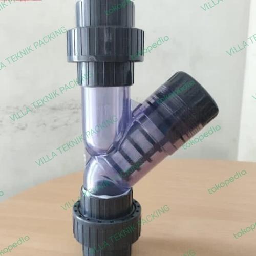 Jual Y STRAINER PVC CLEAR / TRANSPARAN / BENING 1/2" INCH SH DN15 ...