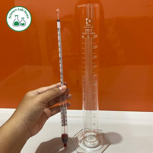 Jual Set Hydrometer with Thermometer Solar Plus Measuring Cylinder 250 ...