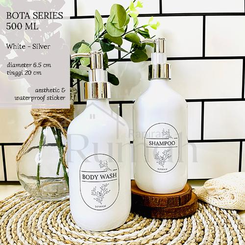 Jual BOTA Botol Sabun Isi Ulang 500 ML PUTIH SILVER Body Wash Shampoo ...