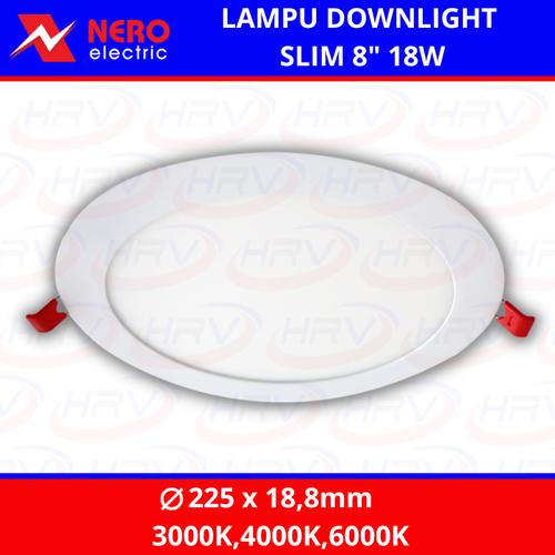 Jual NERO - Lampu LED Downlight Slim Bulat 8" 18W - 3000K - Jakarta ...
