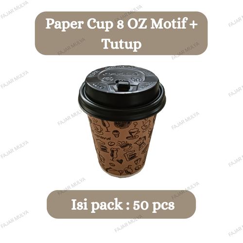 Jual Paper Cup 8 Oz Putih Motif / @50 pcs - Kota Bandung - Fajar Mulya ...