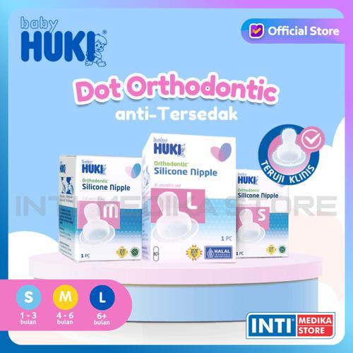 Jual BABY HUKI - Orthodontic Silicone Nipple S / M / L BOX | Dot Susu ...