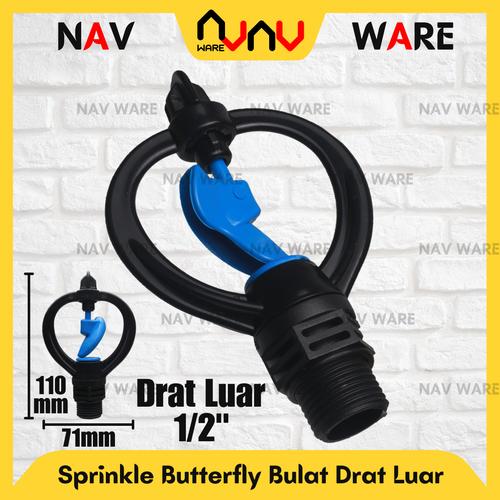 Jual Butterfly Sprinkle Bulat Drat Luar 1/2" / Sprinkler Taman Model ...