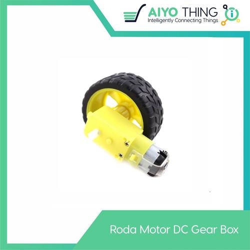 Jual Roda Motor Kuning Gearbox Smart Car Robot Tyre 148 Gear Ratio Ban ...