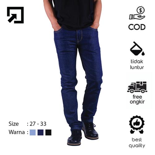 Jual Celana Jeans Panjang Pria Hitam Premium - Hitam, M (28-29) - Kota ...