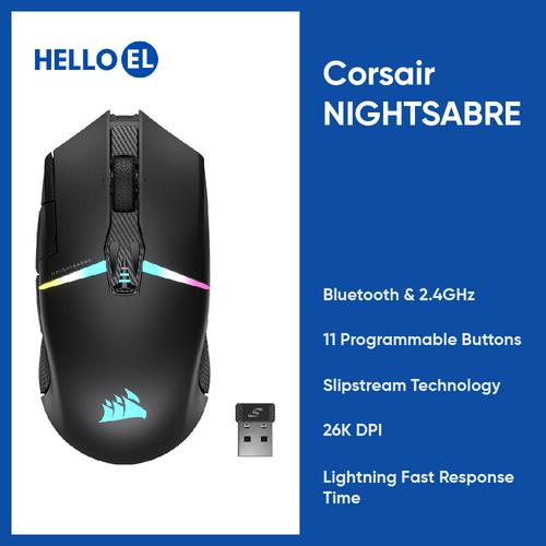 Jual Corsair Nightsabre RGB MMO/MOBA 26K DPI Wireless Gaming Mouse ...