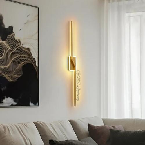 Jual Lampu dinding LED minimalis modern alumunium simple design - Gold ...