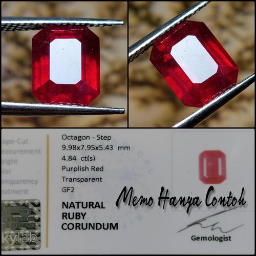Promo Natural Asli Batu Permata Ruby Corundum Octagon - Jakarta Timur - Central Grosir Gemstone ...