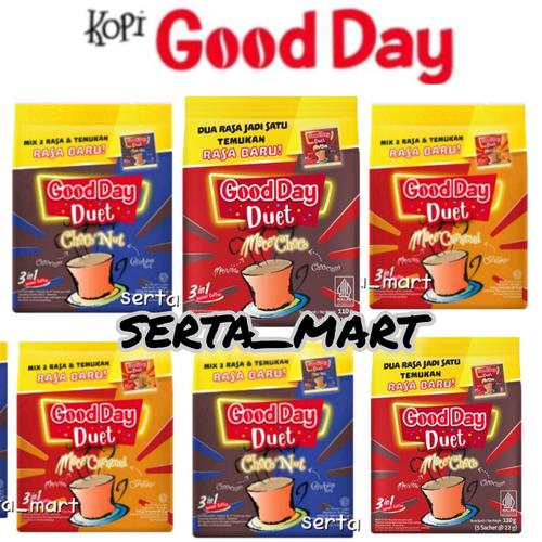 Jual Kopi Good Day Duet Moca Caramel / Choco Nut / Moca Choco 5's x ...