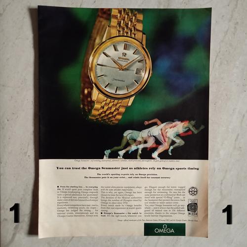 Jual Iklan Jadul 50s Uk Besar Arloji OMEGA ZODIAC Pajangan Antik ...