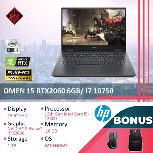 Jual HP OMEN 15 I7 10750 RTX2060 6GB RAM 16GB SSD 1TB W10 15.6"FHD ...
