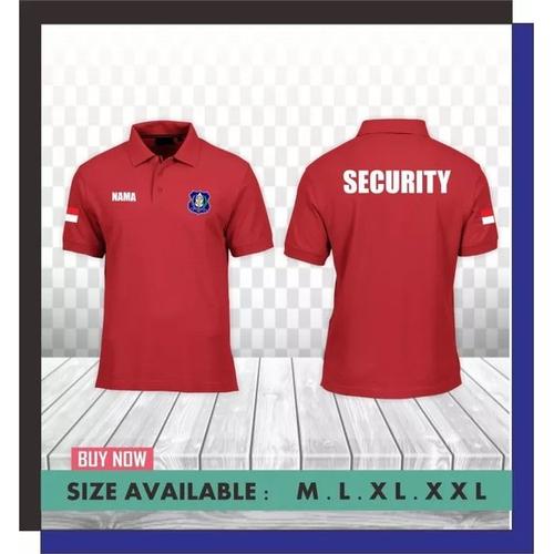 Jual Kaos Polo SHIRT Baju Kerah SECURITY TAMBAH NAMA polos SATPAM ...