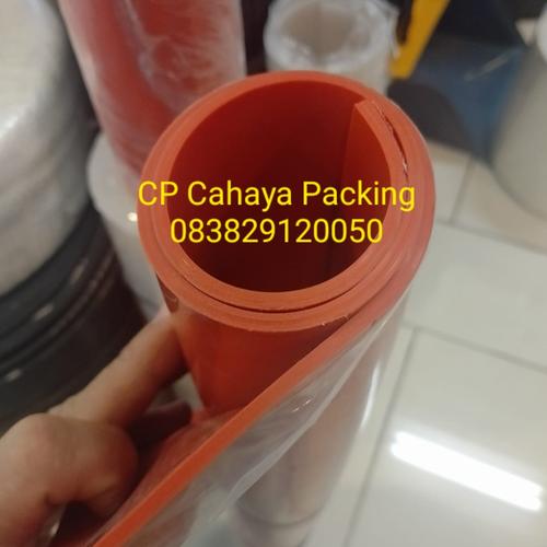 Jual Rubber silikon potongan/Karet silicon merah tebal 3mm x 50cm x ...