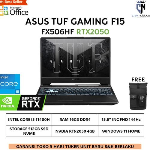 Jual ASUS TUF F15 FX506HF I5 11400H RTX2050 4GB 16GB 512GB 15.6FHD 144HZ - RAM 16GB - Kota ...