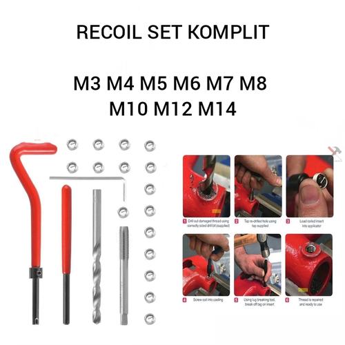 Jual Recoil Set komplit M3 M4 M5 M6 M7 M8 M10 M12 M14 set tap bor handle - M5×0.8 - Jakarta ...