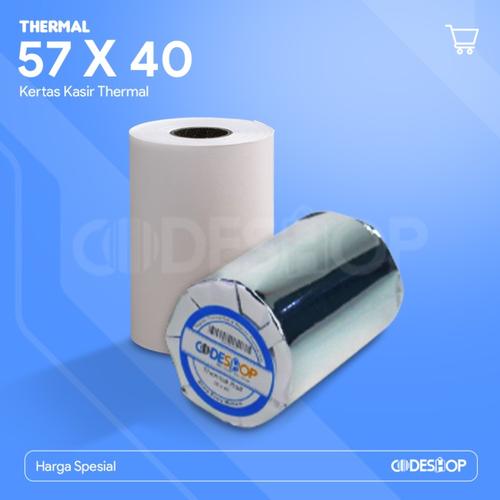 Jual Kertas Termal 57x40 Struk Thermal 57 x 40 Paper Roll 58x40 mm Biru ...