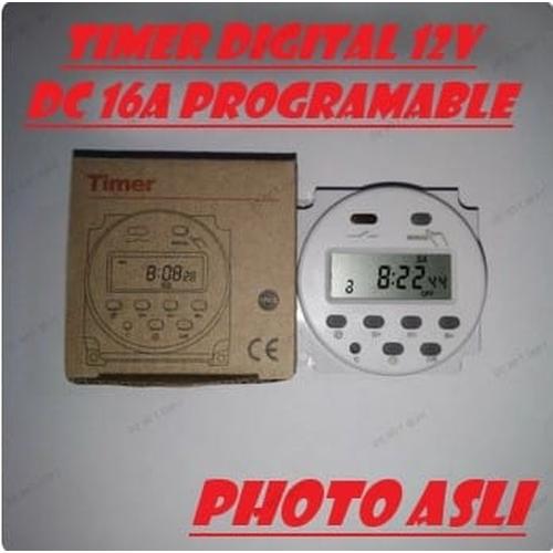 Jual TIMER DIGITAL 12 V DC 16A PROGRAMABLE SWITCH AUTO ON OFF Timer 12V ...