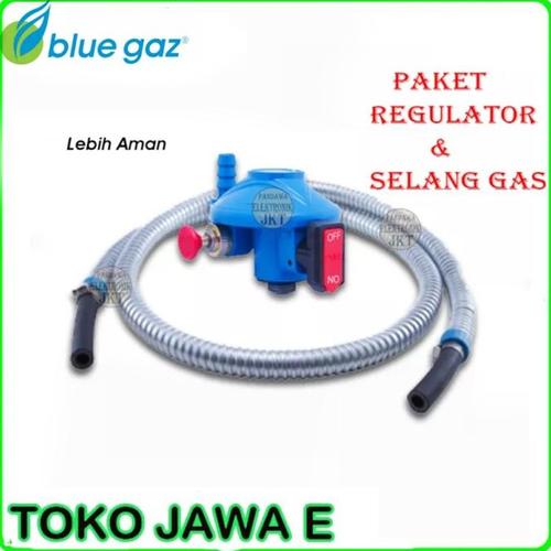 Jual BLUE GAZ ORIGINAL Paket Hemat Selang Dan Regulator BLUE GAZ ...