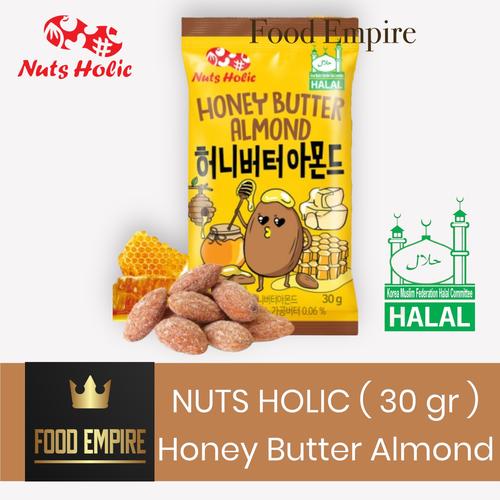 Jual ( 30 gr ) NUTS HOLIC Honey Butter Almond | Snack Kacang Almond ...
