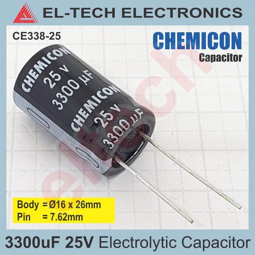 Jual ELCO 3300uF 16V 25V 35V 50V Elektrolit Capacitor Kapasitor - 3300uF/25V - Kota Surabaya ...
