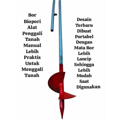 Jual Alat Bor Biopori | Alat Bor tanah manual panjang 190cm - Bor Hitam ...