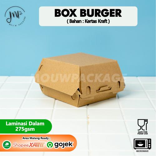 Jual BOX BURGER KRAFT / KOTAK KEMASAN PACKAGING BURGER - Kota Malang ...