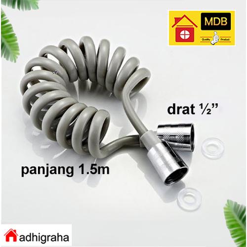 Jual selang shower spiral telpon 1.5m SST abu-abu (2S) mdb - Kota ...